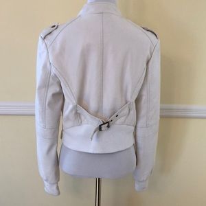 TCEC | Jackets & Coats | Adorable Faux White Leather Jacket L | Poshmark